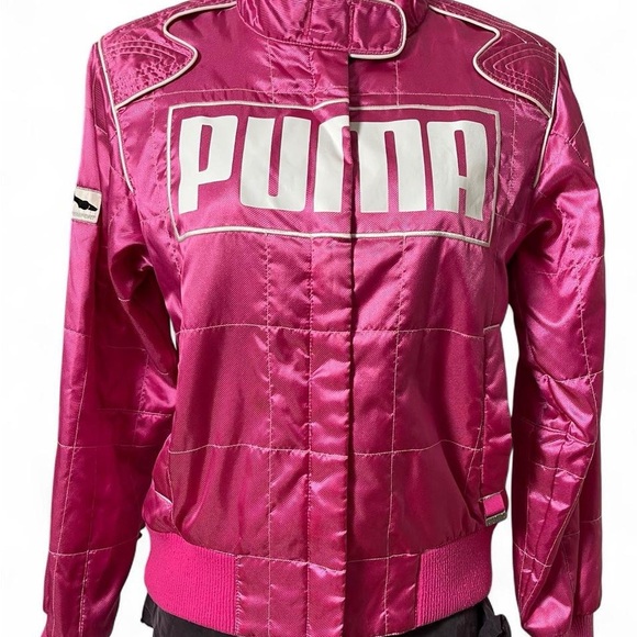 Puma | Jackets & Coats | Rare Y2k Puma Racing Jacket In Hot Pink Satin ...